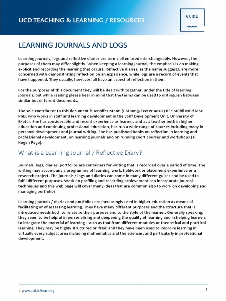 Learning Journals Logs | PDF | Learning | Educational Assessment