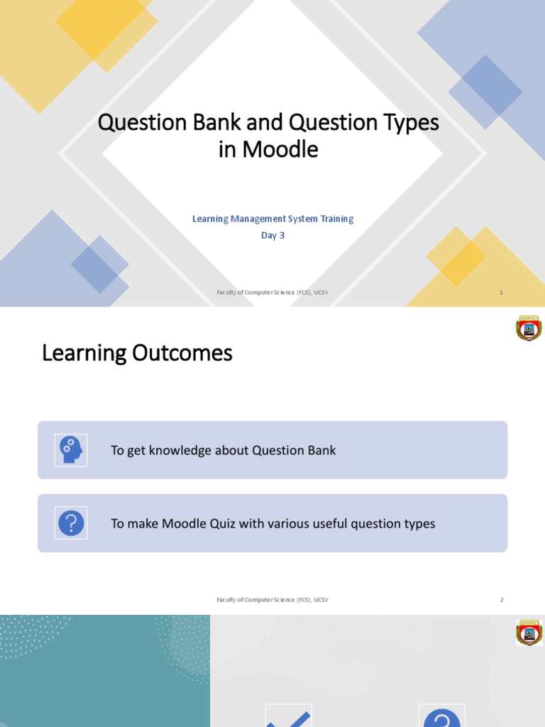 Moodle Question Bank Training Guide | PDF | Multiple Choice | Question