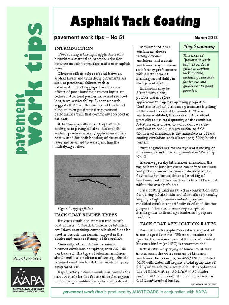 Asphalt tack coating guide | PDF | Asphalt | Road Surface