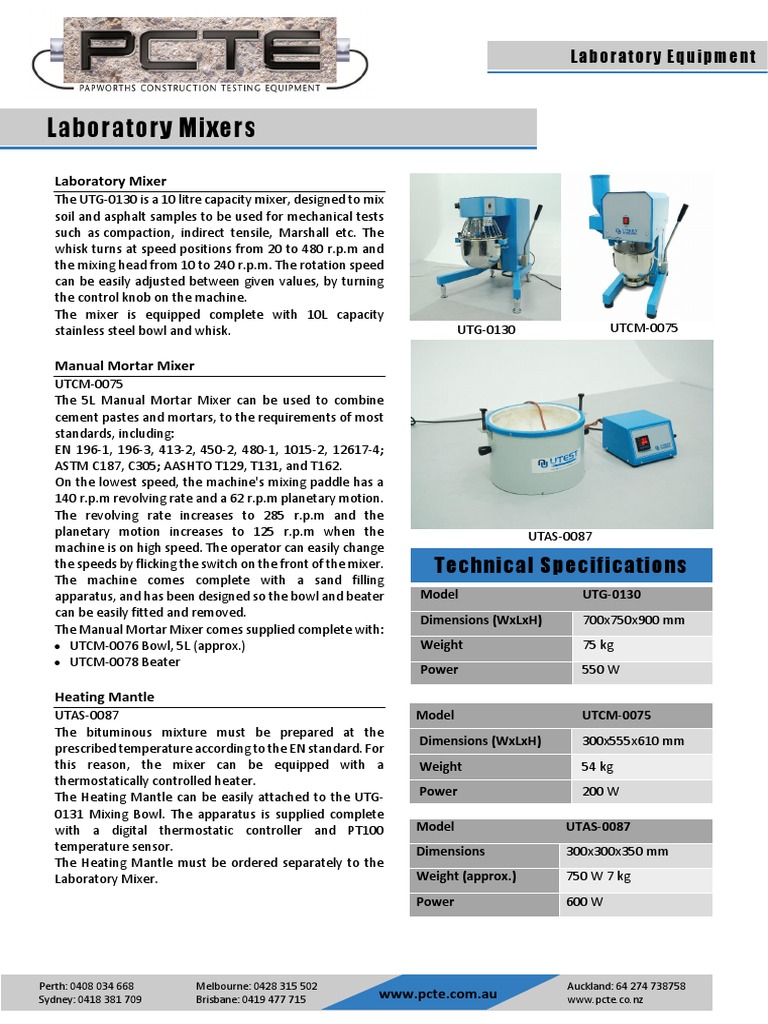 Mixers Brochure | PDF | Concrete | Mortar (Masonry)