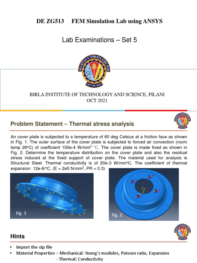 FEM Simulation Lab - Problem Statement - Set 5 | PDF | Technology ...