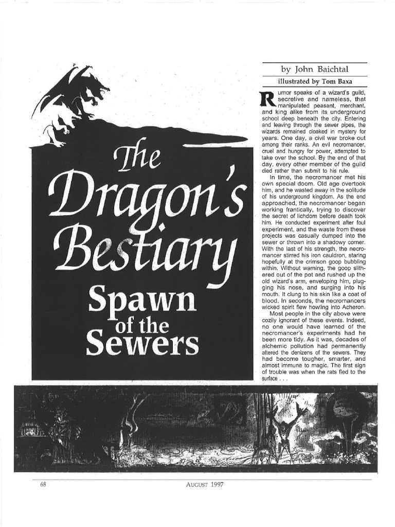 Dragon #238 - Spawn of The Sewers | PDF | Cats | Predation