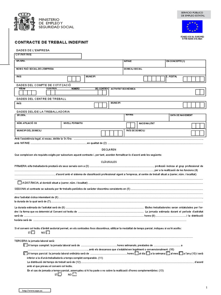 01 Contracte Indefinit | PDF
