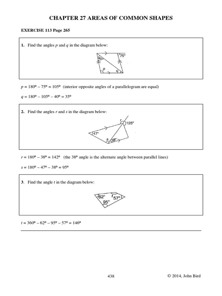 UEM Sol To Exerc Chap 027 | PDF | Area | Length