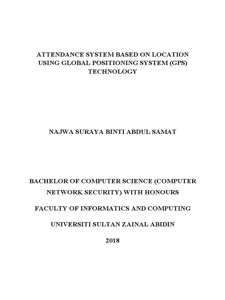 Attendance System Based On Location Using Global Positioning System ...