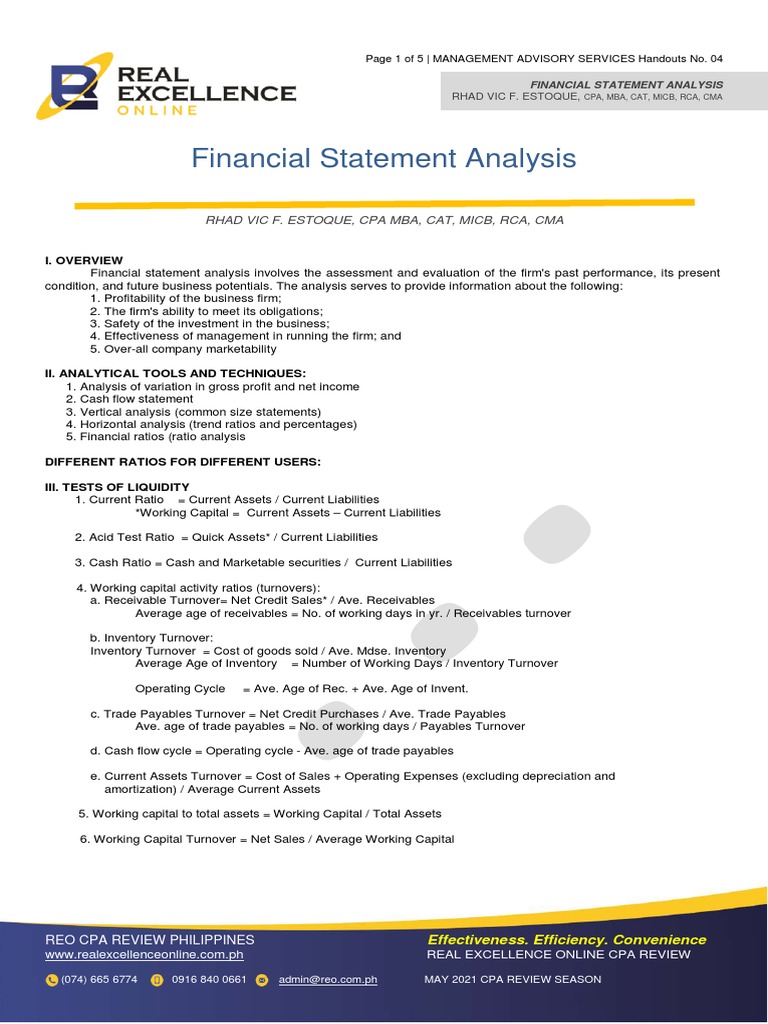 04 Reo Ho Mas Fs Analysis | PDF