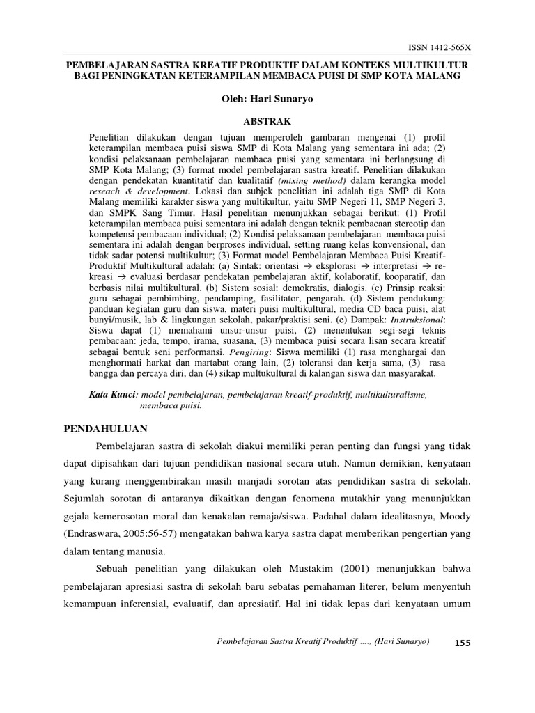 Hari Sunaryo | PDF | Seni & Disiplin Bahasa