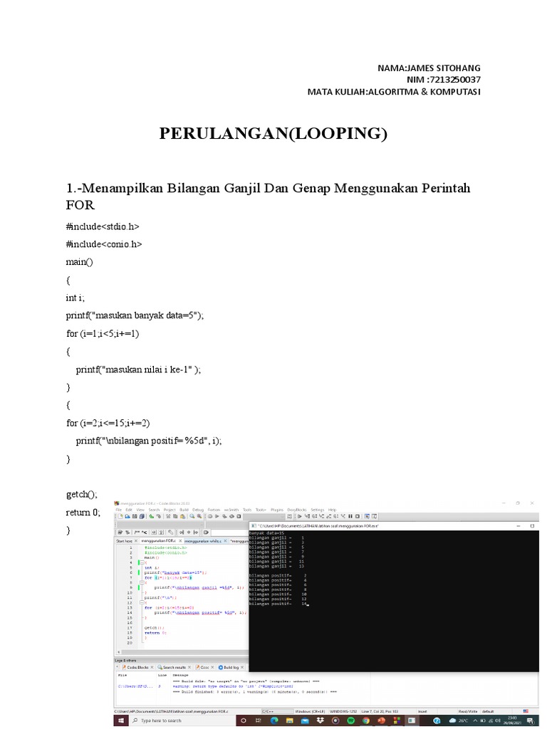 Pengulangan (Looping) | PDF | Metode & Bahan Ajar | Komputer
