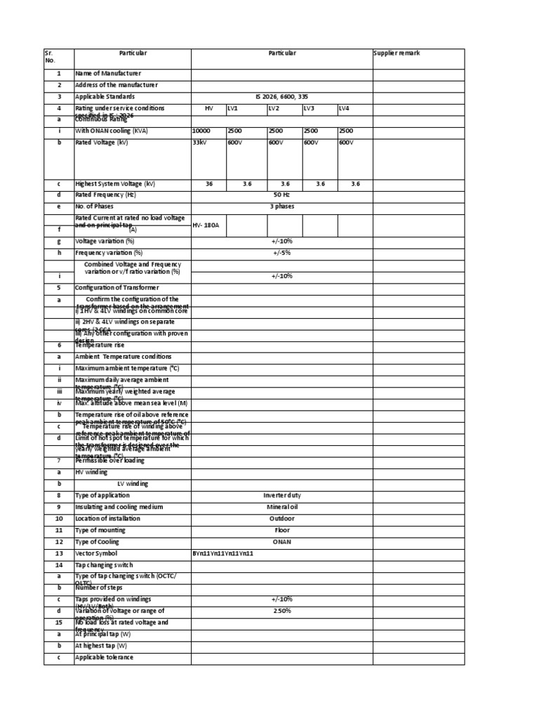 Transformer - GTP - IDT Format | PDF | Transformer | Insulator ...
