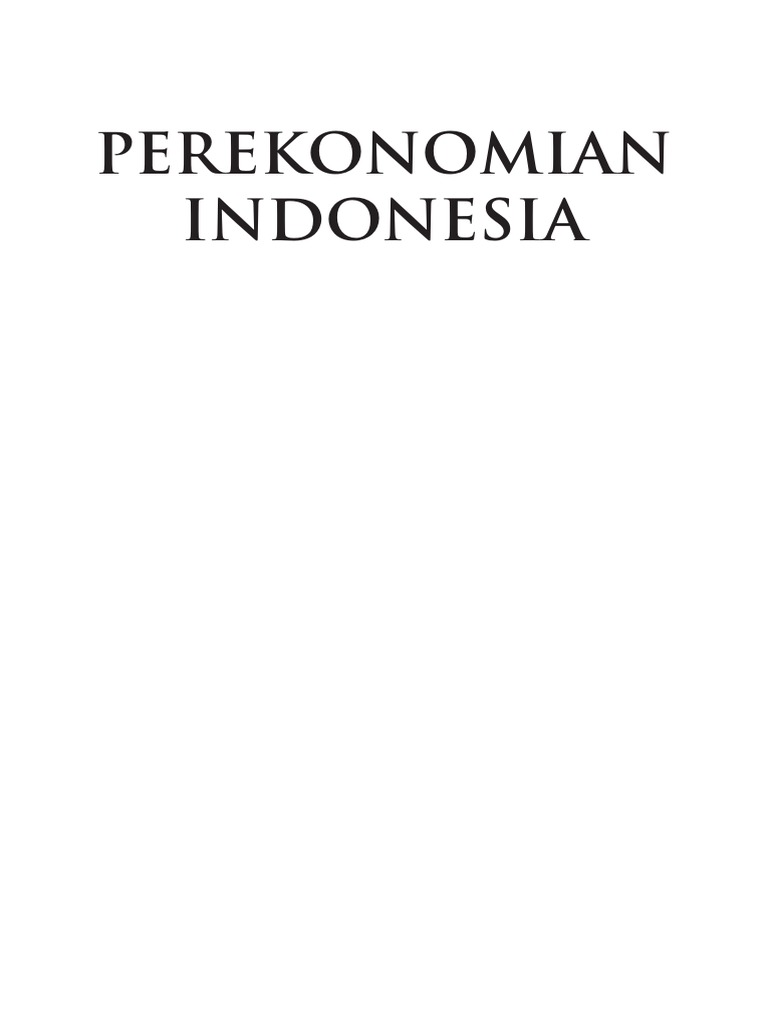 Buku Ajar Perekonomian Indonesia | PDF