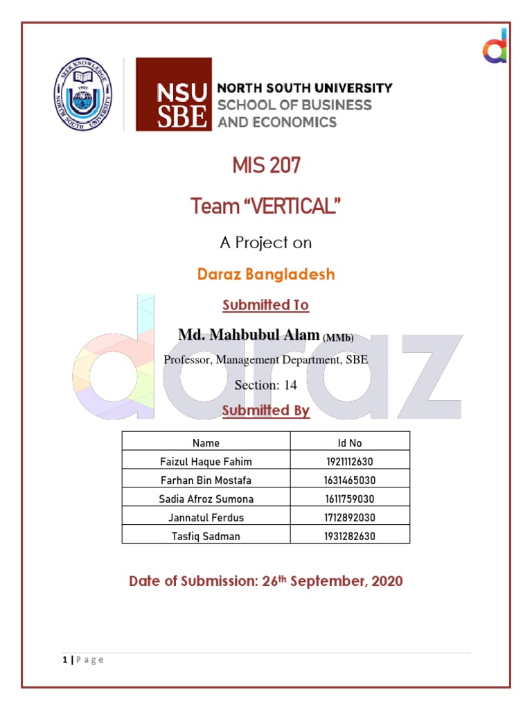 Mis 207 Team Vertical A Project On Pdf Sales Electronic Business