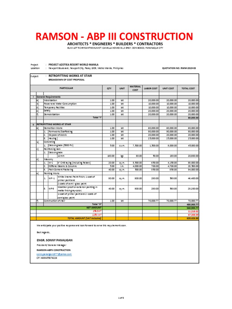 Ramson - Abp Iii Construction: Architects Engineers Builders ...