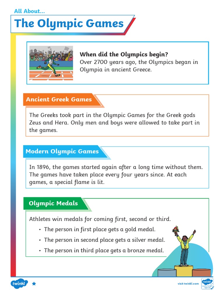 Olympic Games Reading Comprehension | PDF