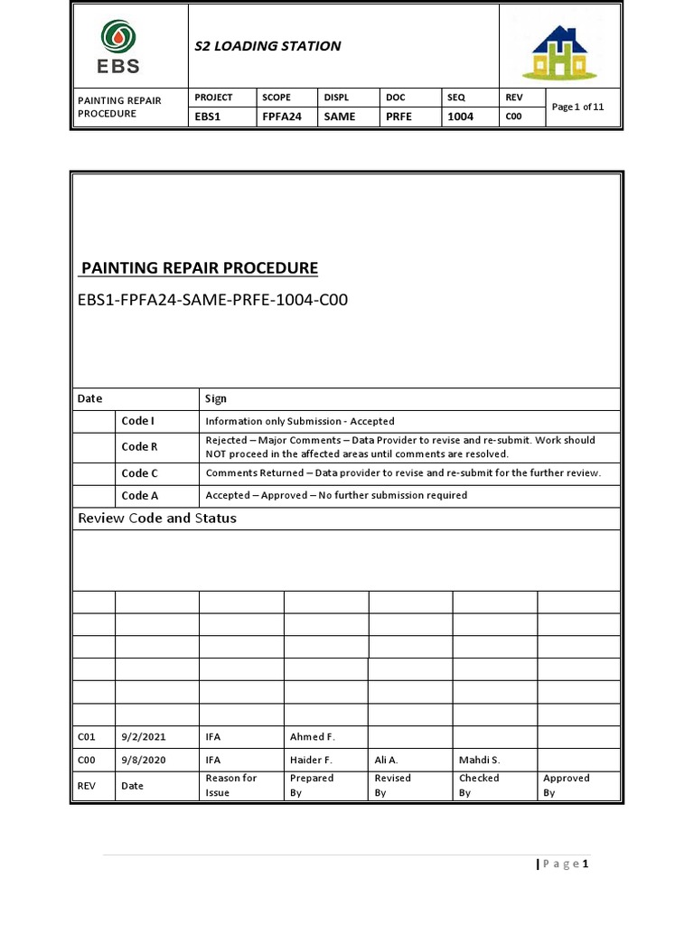 Painting Repair Procedure for Steel Structures | PDF | Paint | Quality ...