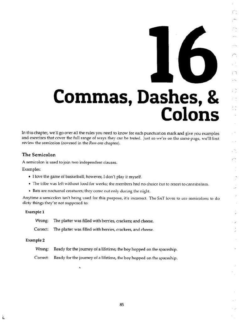 CH 16 Commas, Dashes and Colons | PDF