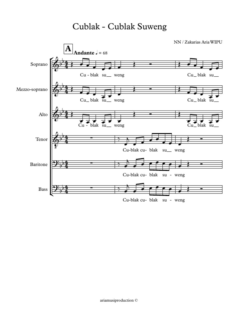 Cublak - Cublak Suweng - Full Score | PDF | Vocal Music | Human Throat