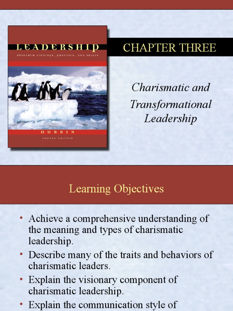 Chapter Three: Charismatic and Transformational Leadership | PDF ...