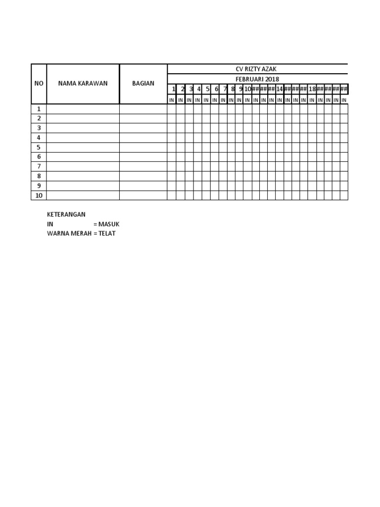 Absen Karyawan | PDF