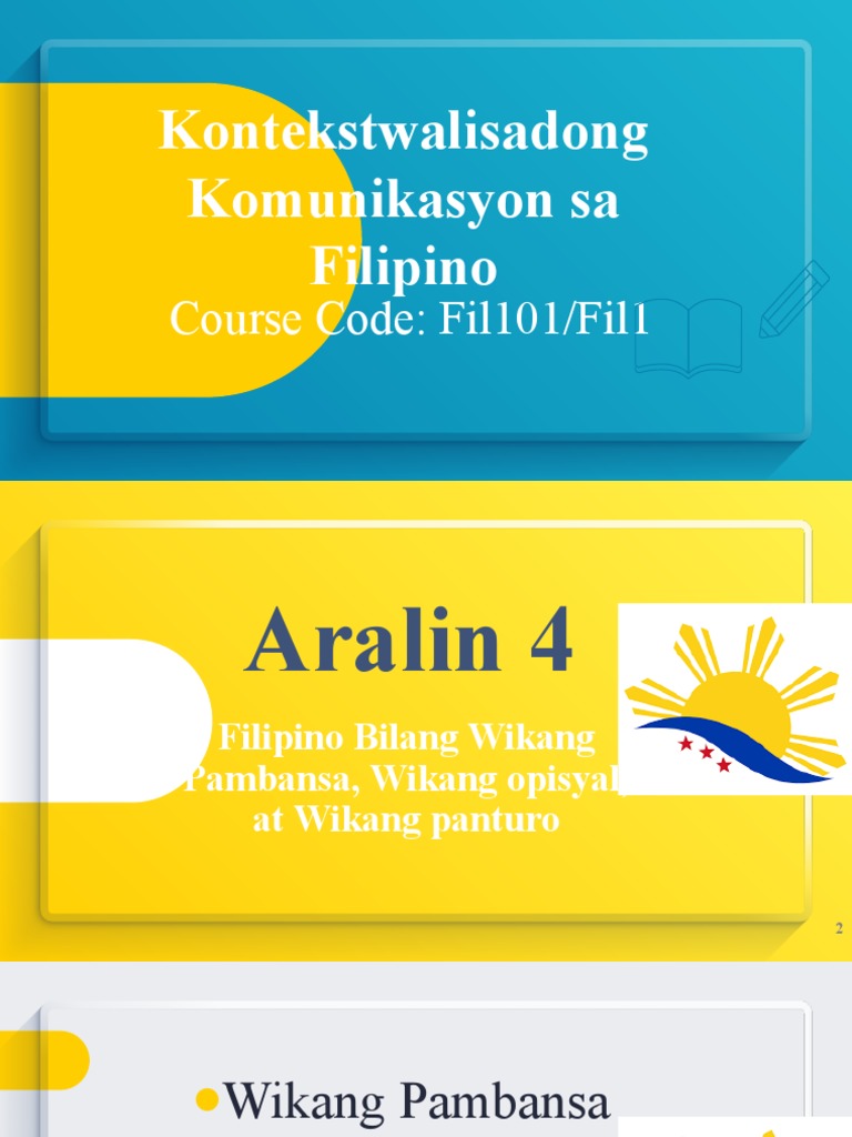 Midterm Aralin 4 Filipino | PDF
