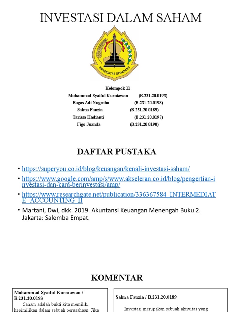 Contoh dan Tujuan Investasi Saham | PDF | Bisnis