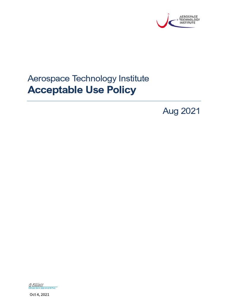 Acceptable Use Policy Overview | PDF | Information Security | Password