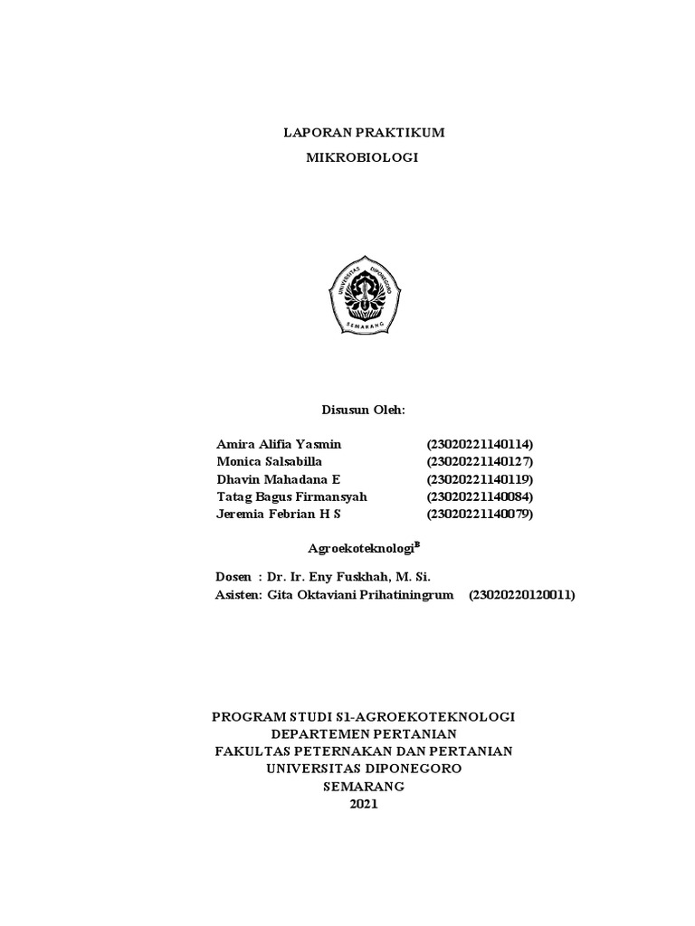 Draft 3 - Acara 5 - Kelompok 6B - Laporan Mikrobiologi | PDF