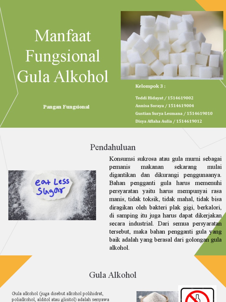 Gula Alkohol | PDF | Memasak, Makanan, & Anggur | Kesehatan Holistik