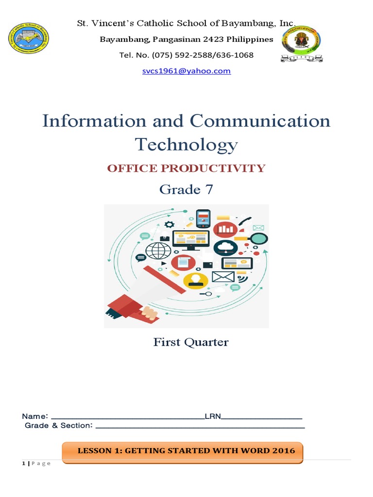 Information and Communication Technology: Grade 7 | PDF | Typefaces ...