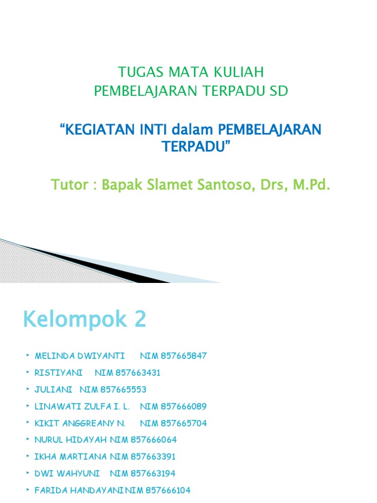 Pembelajaran Terpadu Di SD Modul 2 KB 2 | PDF | Karier & Perkembangan