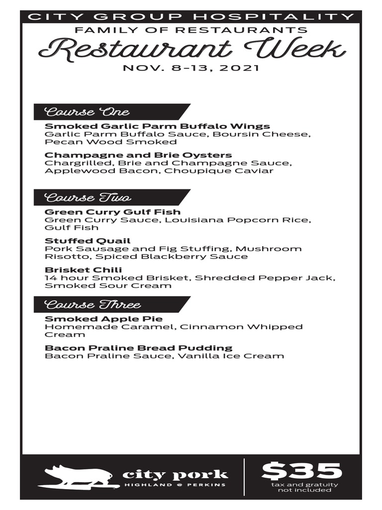 CP Perkins RW Menu 1121 | PDF