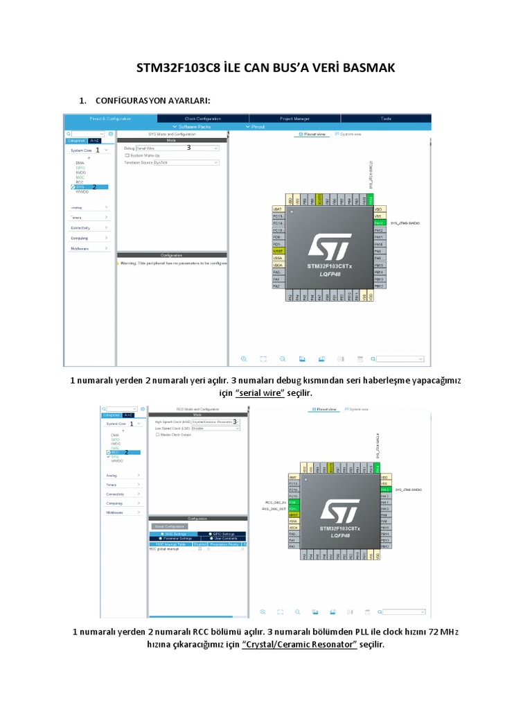 STM32F103C8 İle Can Bus | PDF