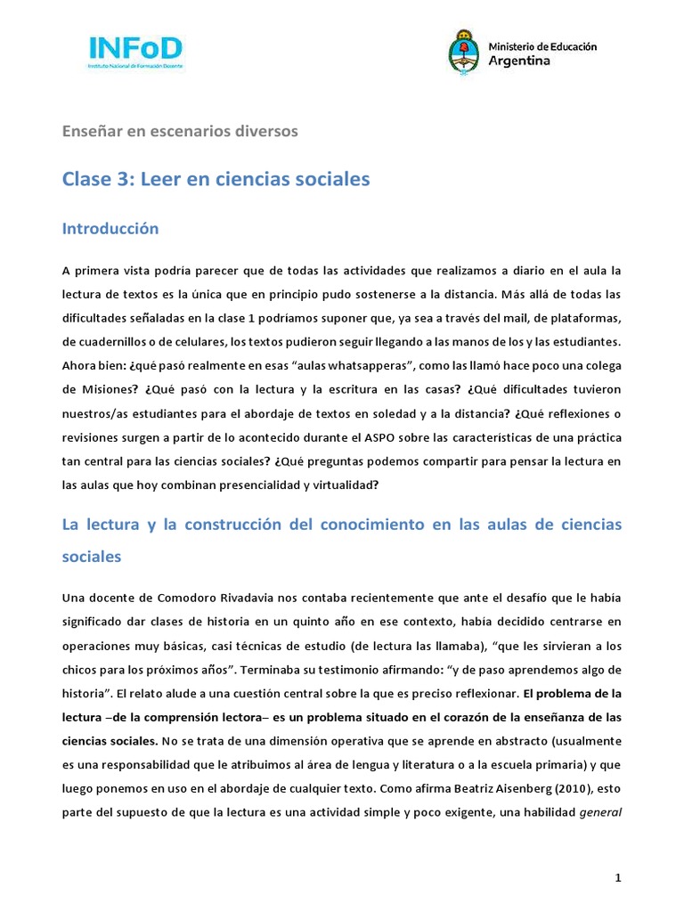 136 2S Clase3 SocialesSecundaria | PDF | Aprendizaje