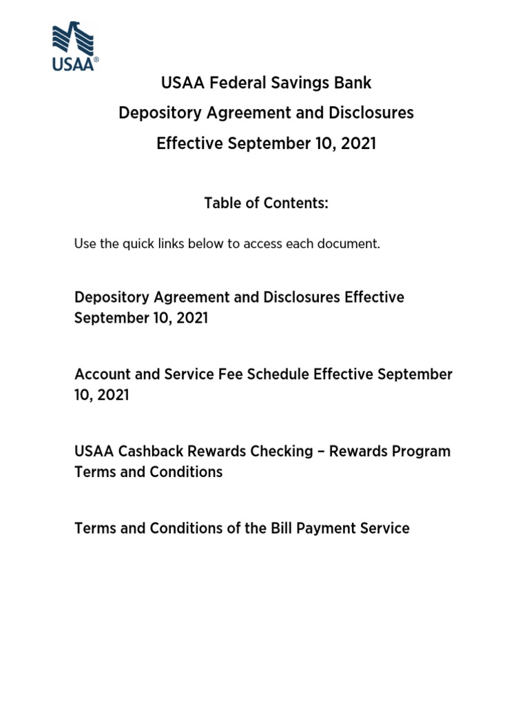 Depository Agreement and Disclosures | PDF | Overdraft | Financial Transaction