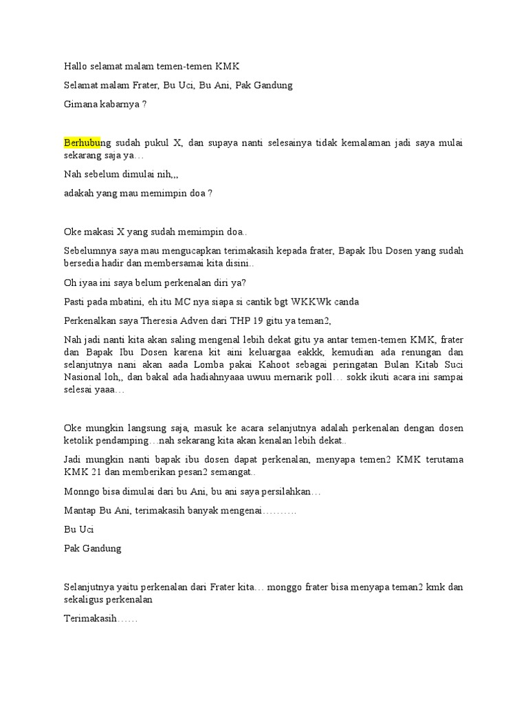 MC KMK | PDF | Agama & Spiritualitas