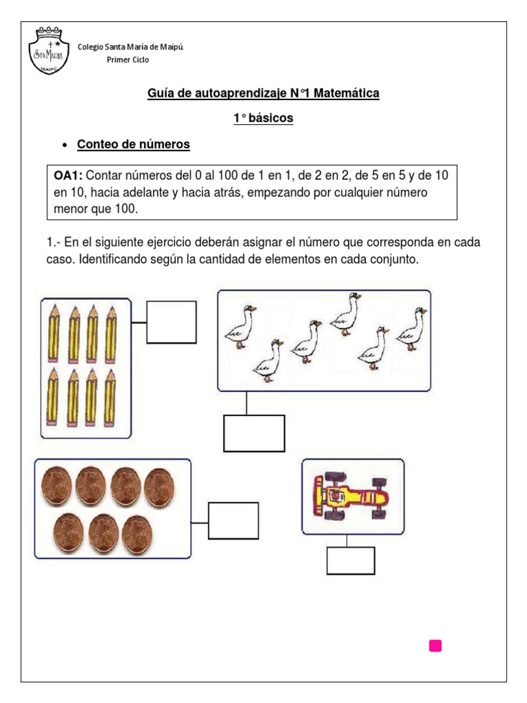 1 Básico - Matemáticas. Comparar y Ordenar Números Del 0 Al 20 de Mayor ...