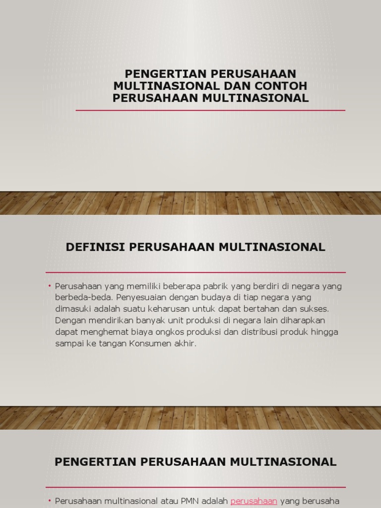 TM - 1 A Pengertian Perusahaan Multinasional Dan Contoh Perusahaan ...