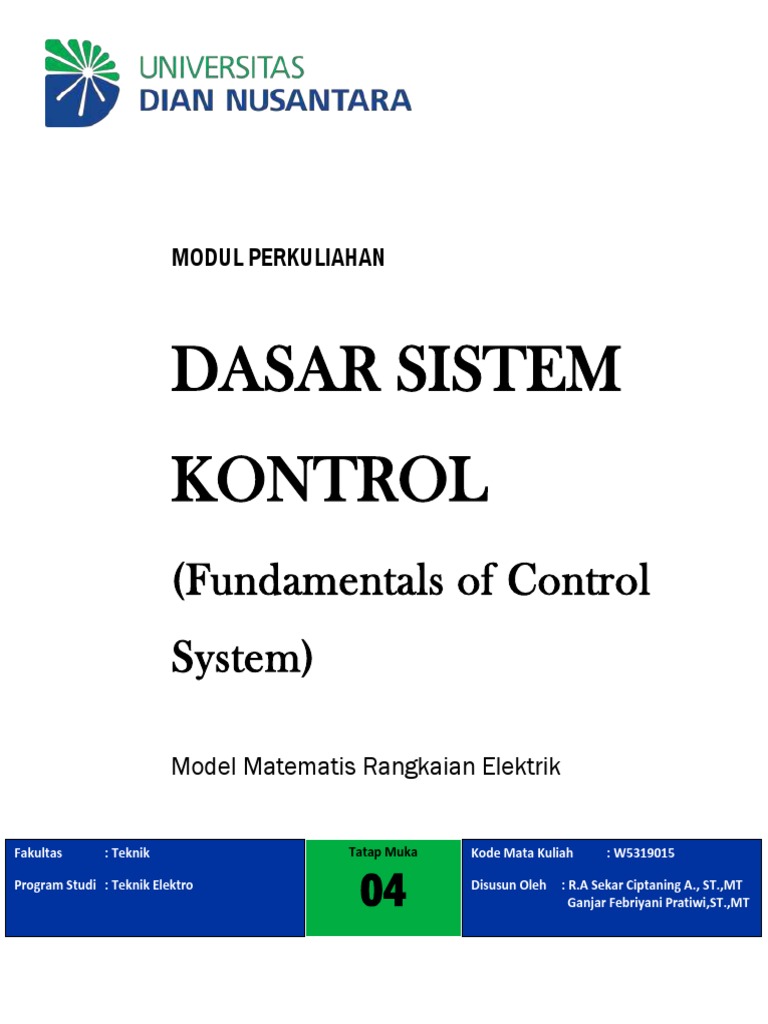 Modul 4 - Dasar Sistem Kontrol | PDF Modul 4 - Dasar Sistem Kontrol | PDF