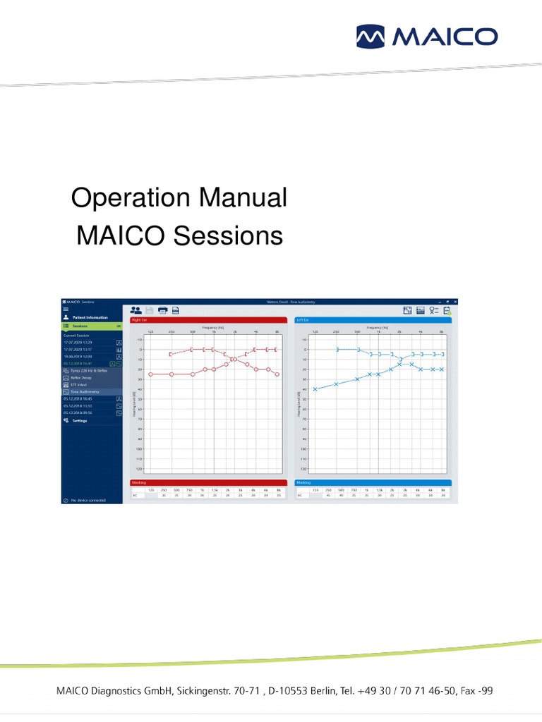 Operation Manual MAICO Sessions | PDF | Icon (Computing) | Computer File