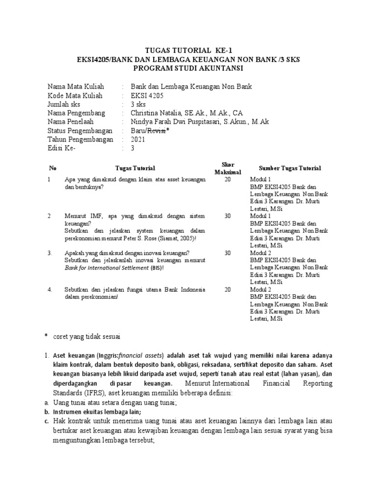 Tugas Tutorial Ke 1 | PDF
