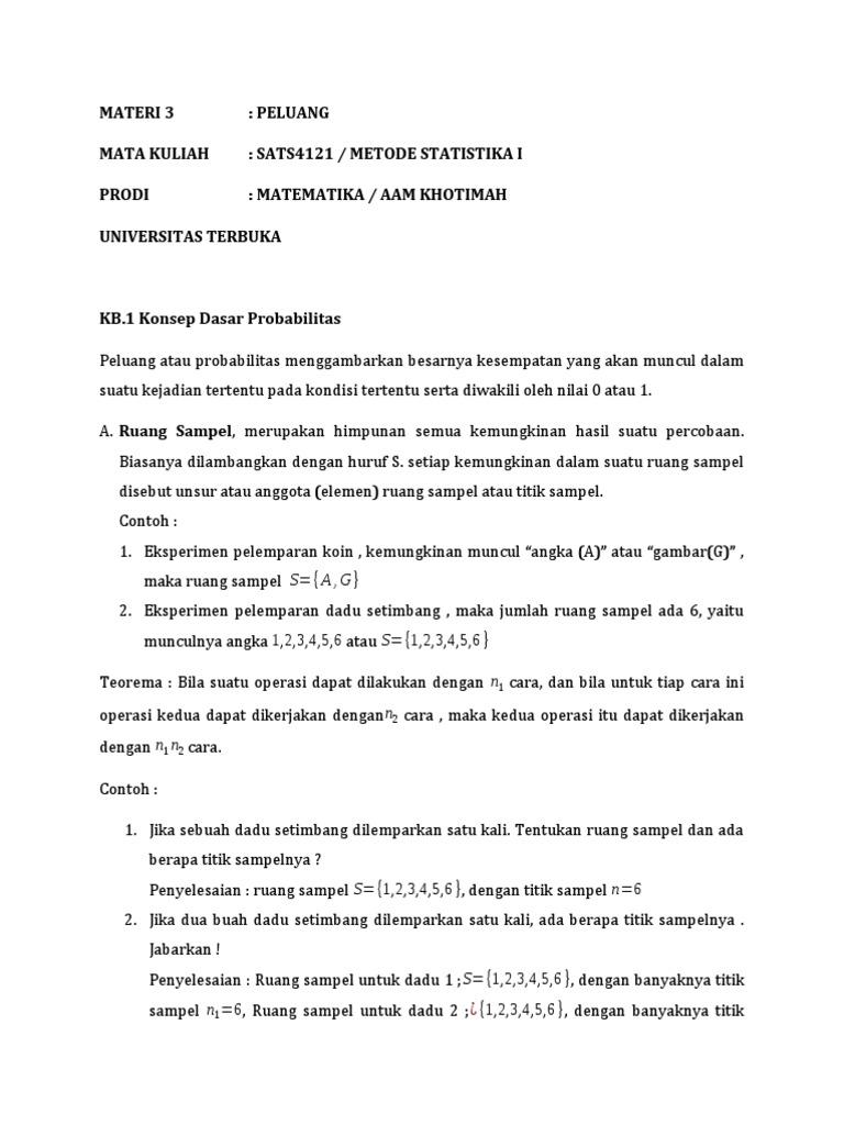 Materi 3 Metode Statistik | PDF