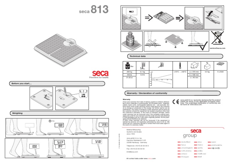 Seca Manual 813 Robusta | PDF
