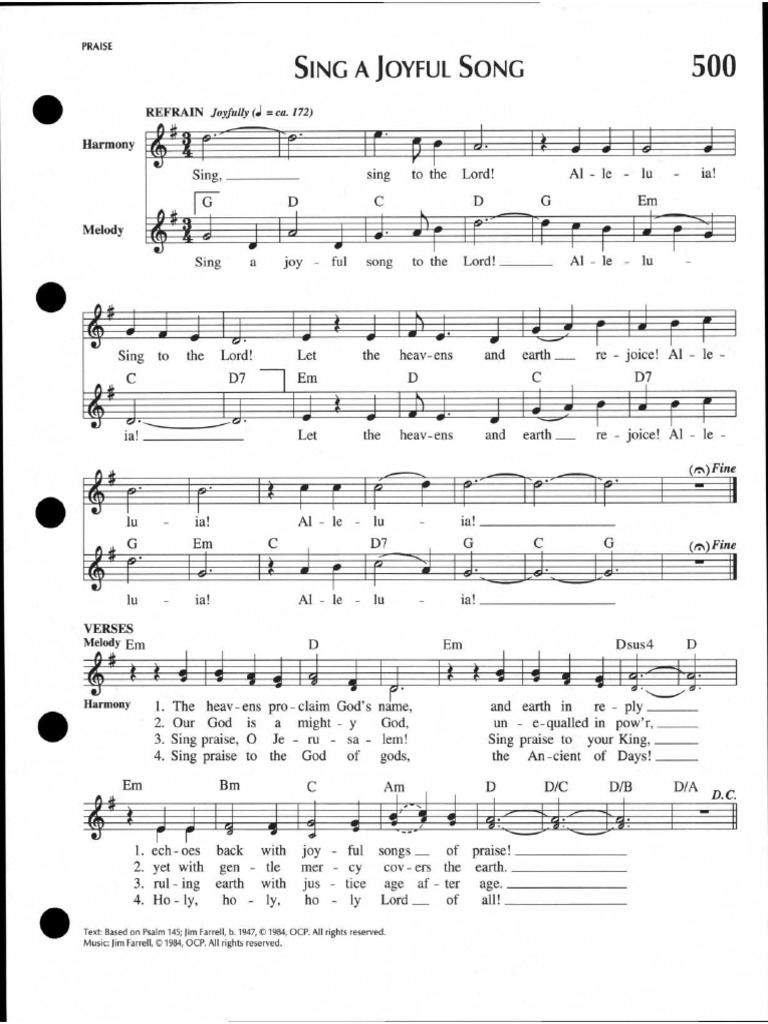 Sing A Joyful Song | PDF