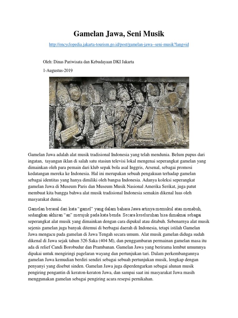 Gamelan Jawa, Seni Musik | PDF | Seni