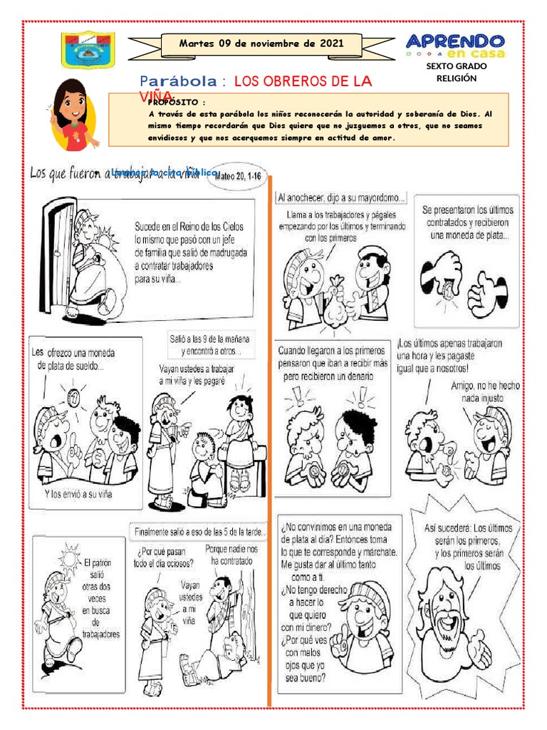 Sesión Los OBREROS de LA VIÑA Enviar | PDF