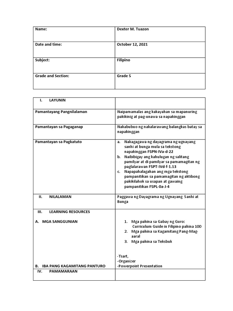 Detailed Lesson Plan in MC TLL 2 | PDF