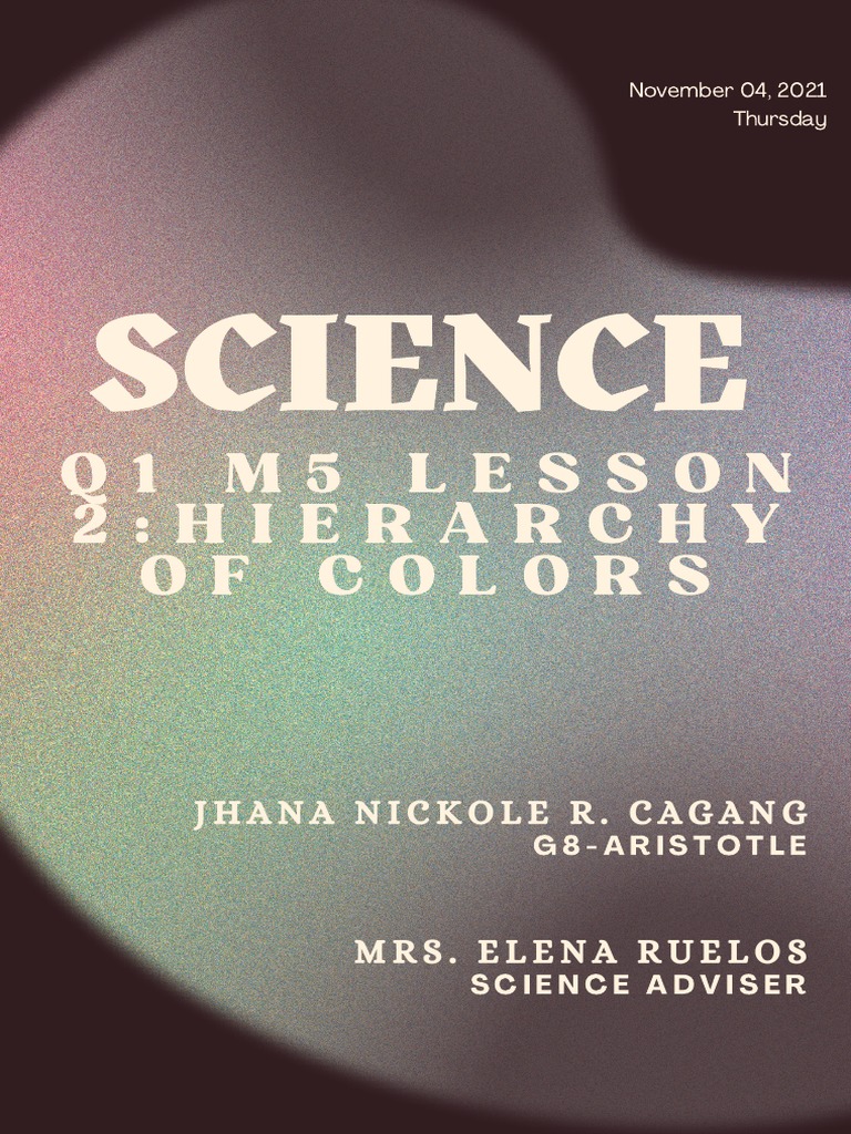 Science - Hierarchy of Colors | PDF