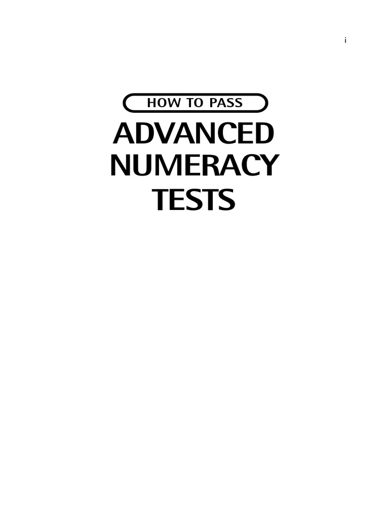 How To Pass Advanced Numeracy Tests | PDF | Test (Assessment) | Odds