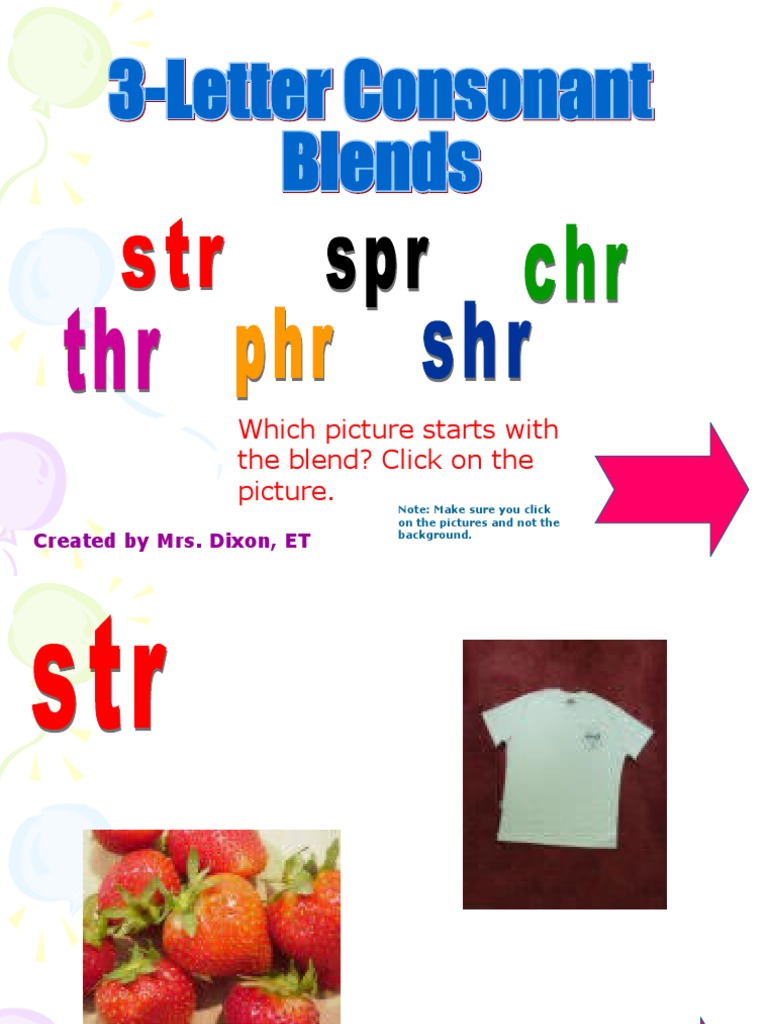 3-Letter Consonant Blends | PDF