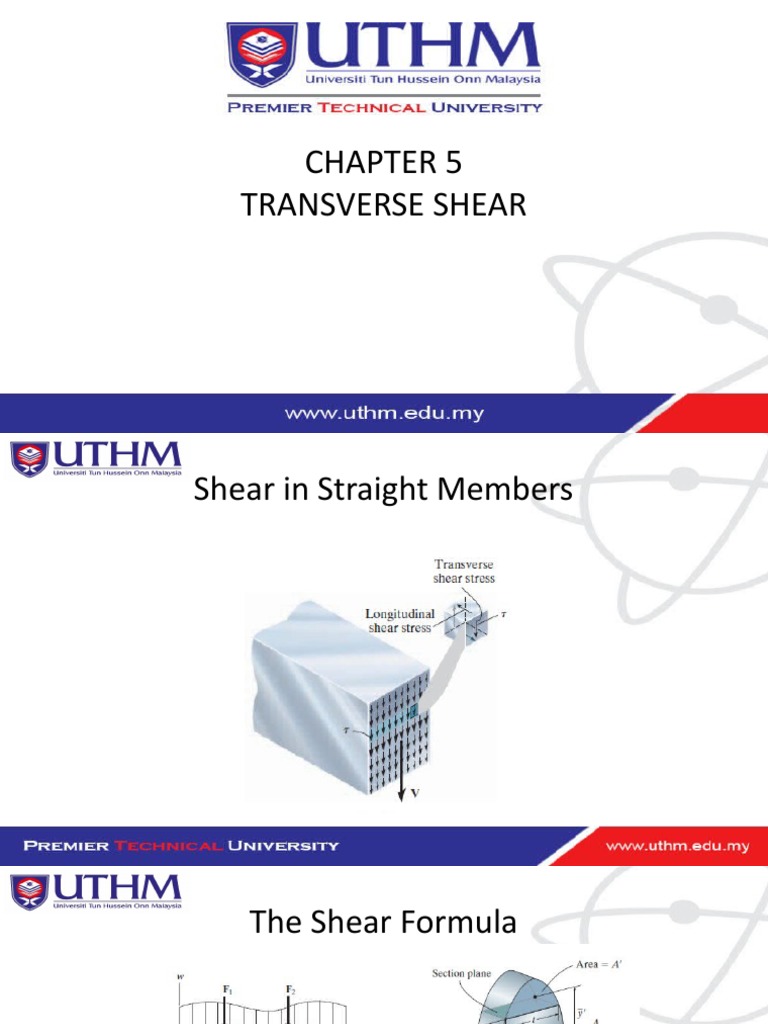BFC20903 - Ch5 (Transverse Shear) | PDF | Shear Stress | Beam (Structure)
