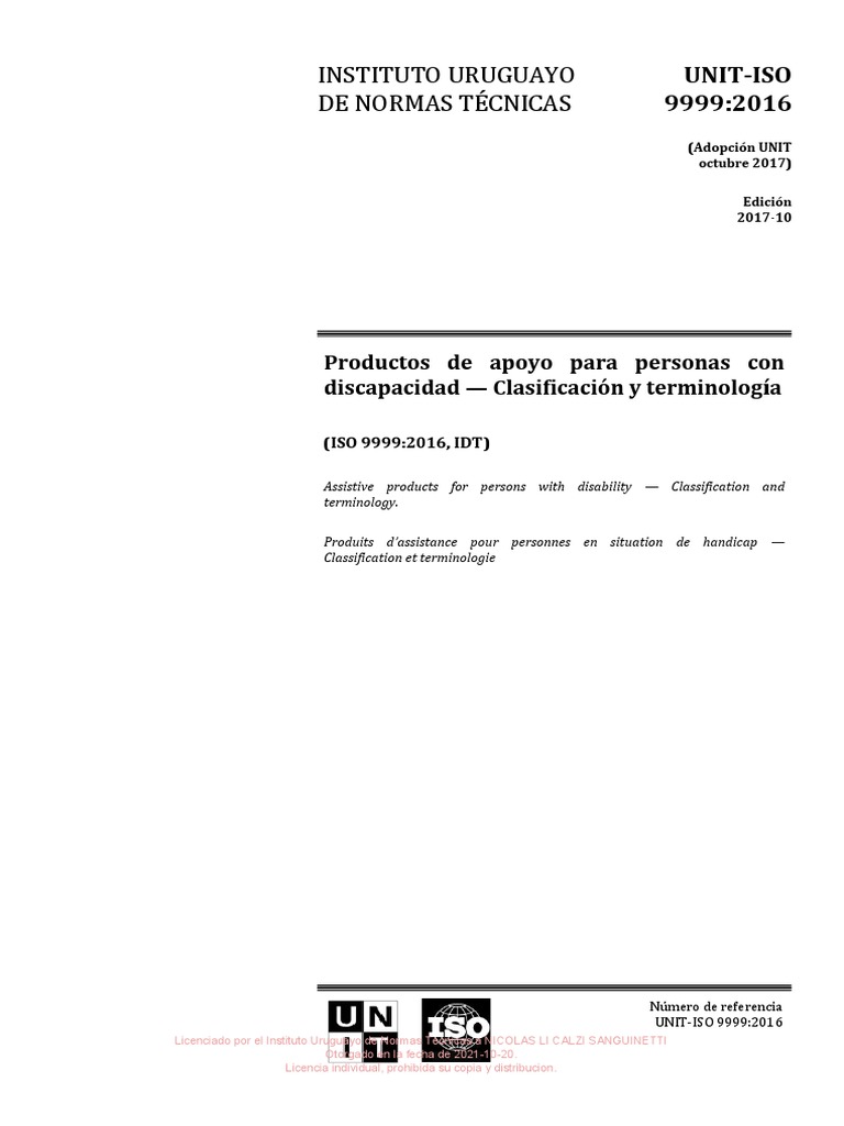 Unit-Iso 9999 2016 | PDF | Organización internacional para la ...